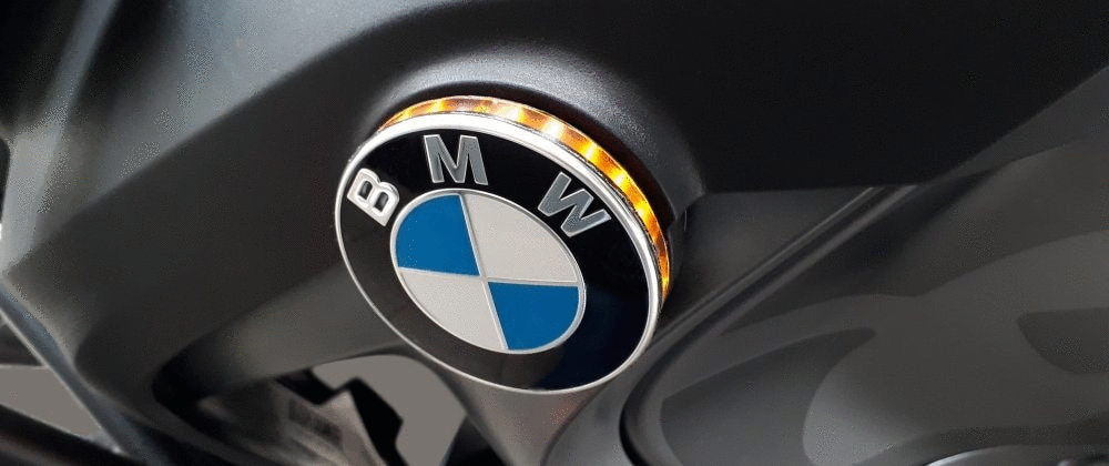 Emblème LED BMW clignotant canbus 68, 70 ou 74 mm